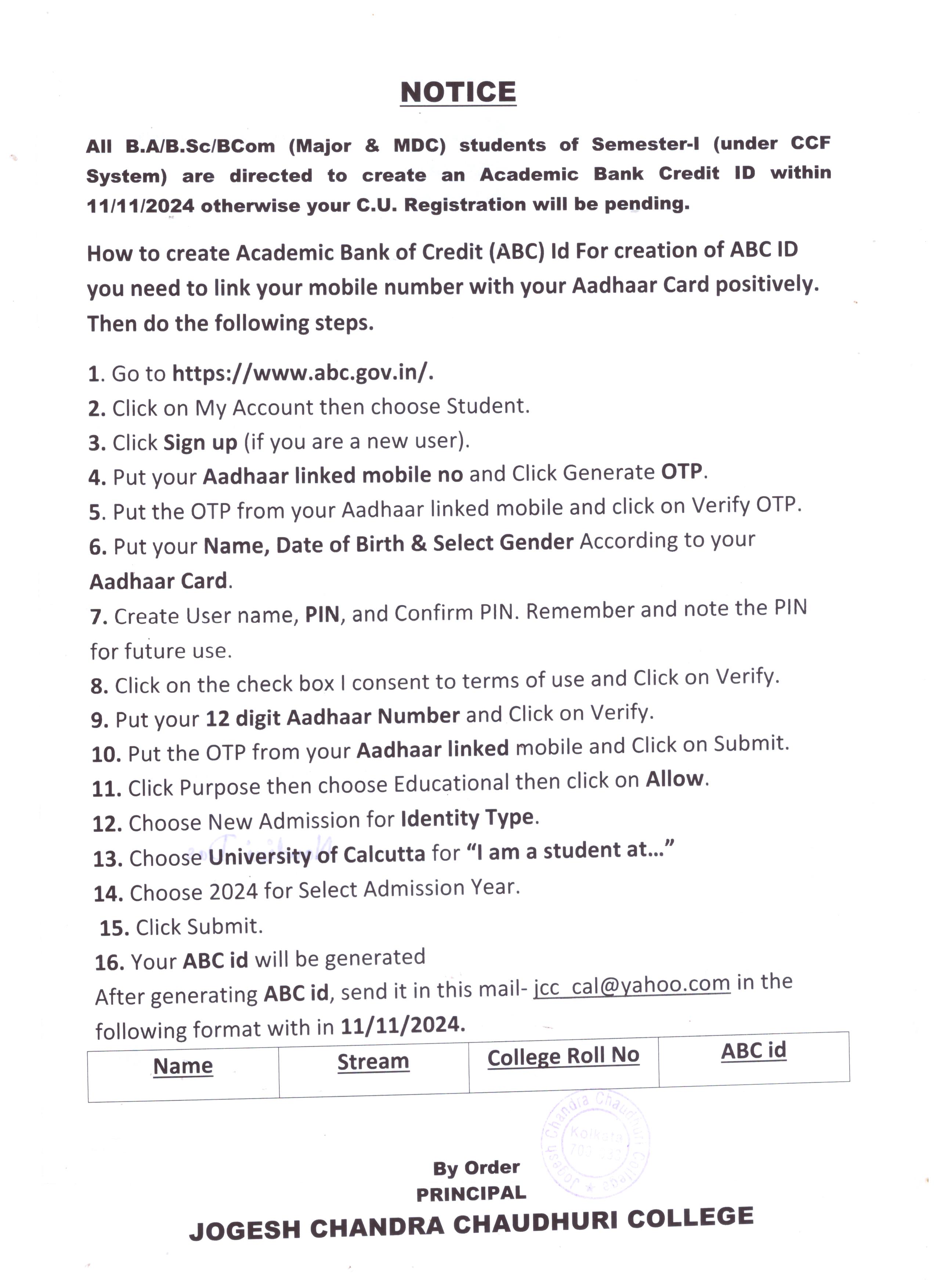 Jogesh Chandra Chaudhuri College